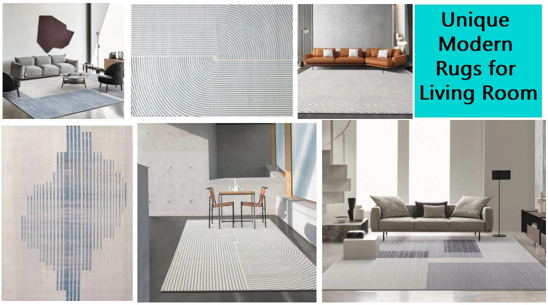 Extra Large Modern Rugs for Dining Room, Abstract Geometric Modern Car ...