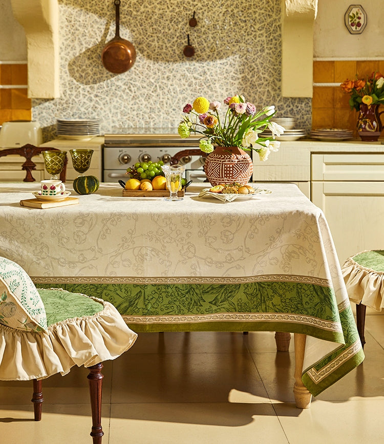 Cotton Rectangle Tablecloth, Round Tablecloth for Dining Table, Linen ...