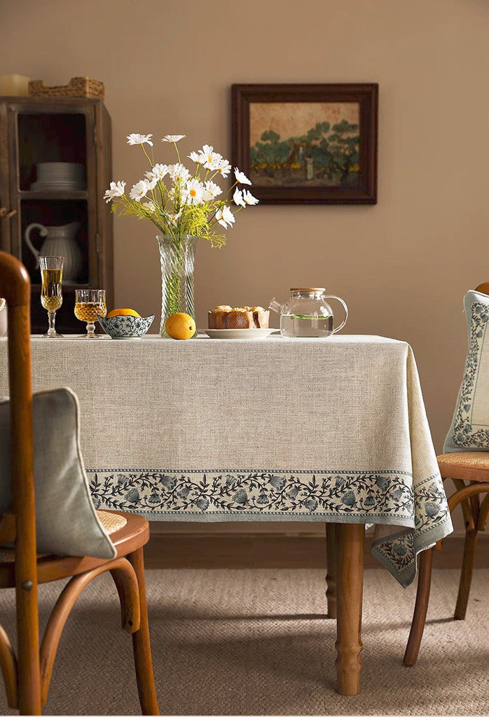 Modern Kitchen Table Cover, Table Cover for Dining Room Table, Flower ...