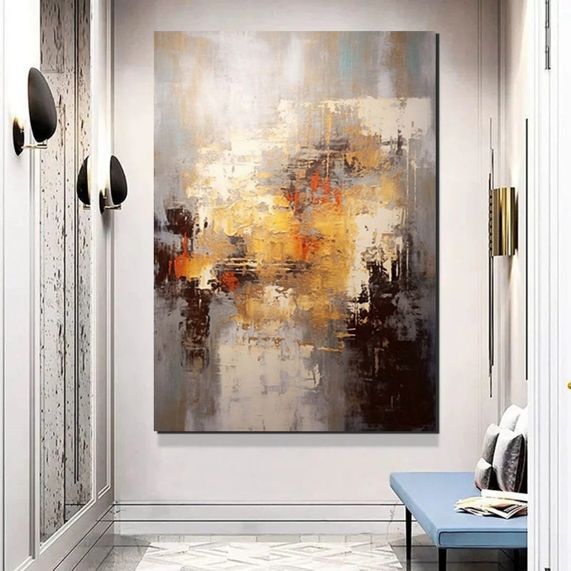 Modern Contemporary Abstract Artwork, Extra Large Wall Art Painting, H ...