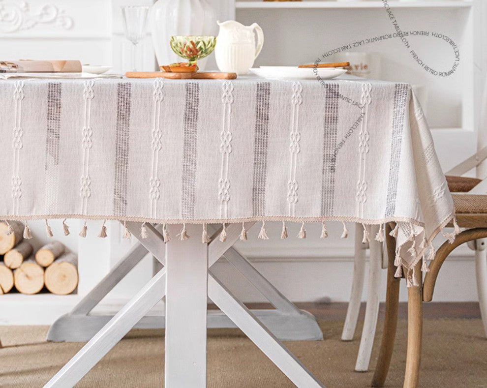 Country Farmhouse Tablecloth, Rustic Table Covers for Kitchen, Linen R ...