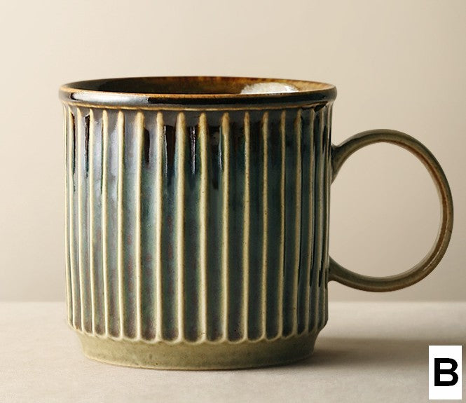 Large Modern Handmade Pottery Coffee Cup, Large Capacity Coffee Mugs ...