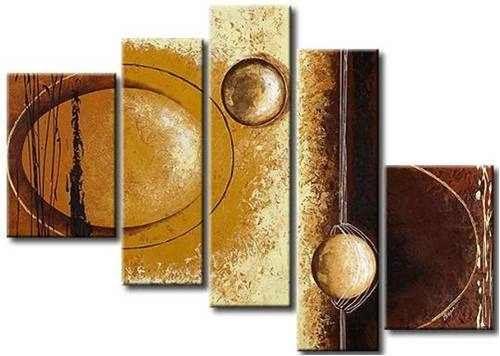 5 Piece Abstract Art Painting, Multiple Canvas Painting, Modern Acryli ...