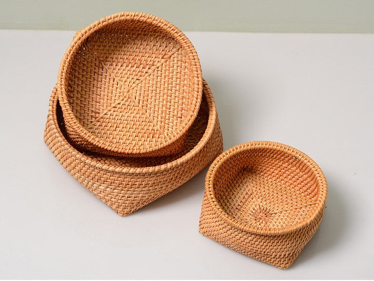 Rustic Basket, Vietnam Handmade Storage Basket, Woven Basket with Cover ...