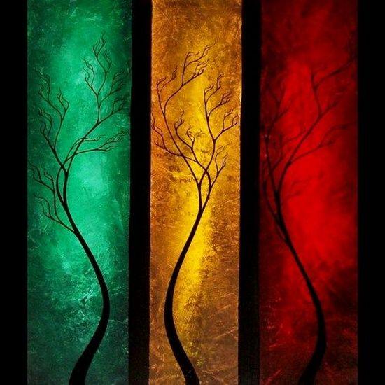 Hand Painted Canvas Painting, Tree Painting Acrylic, Abstract Painting ...