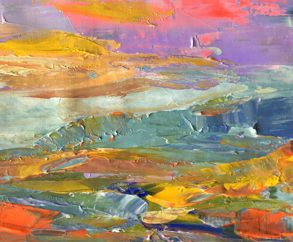 Heavy Texture Painting, Small Painting, Abstract Landscape Art Paintin ...