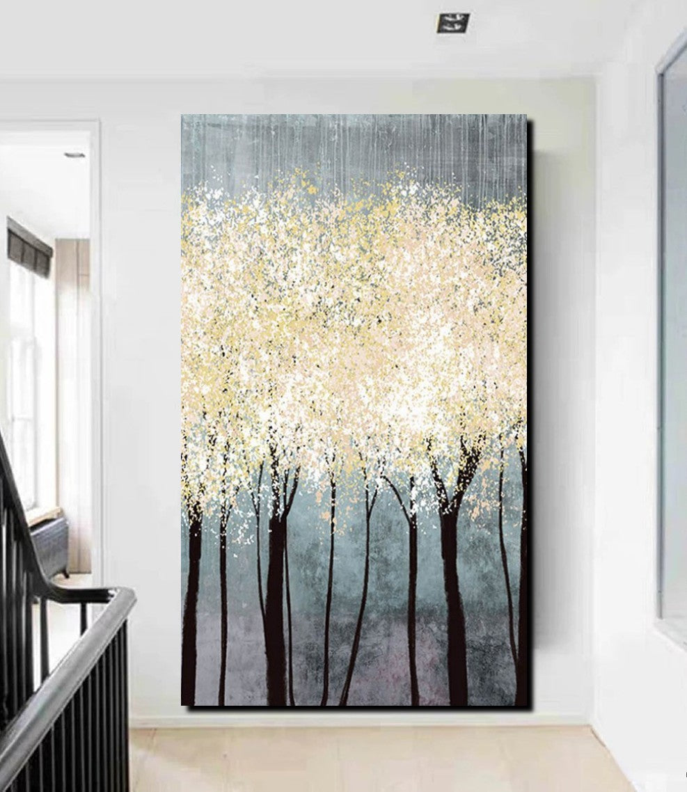Acrylic Abstract Painting, Tree Paintings, Large Painting on Canvas, L ...