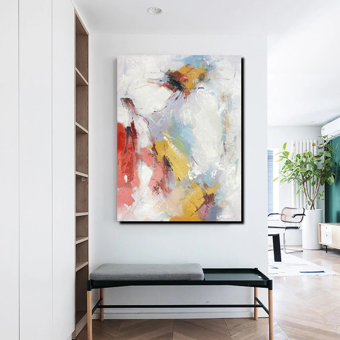 Dining Room Wall Art Ideas, Abstract Modern Painting, Acrylic Canvas P ...