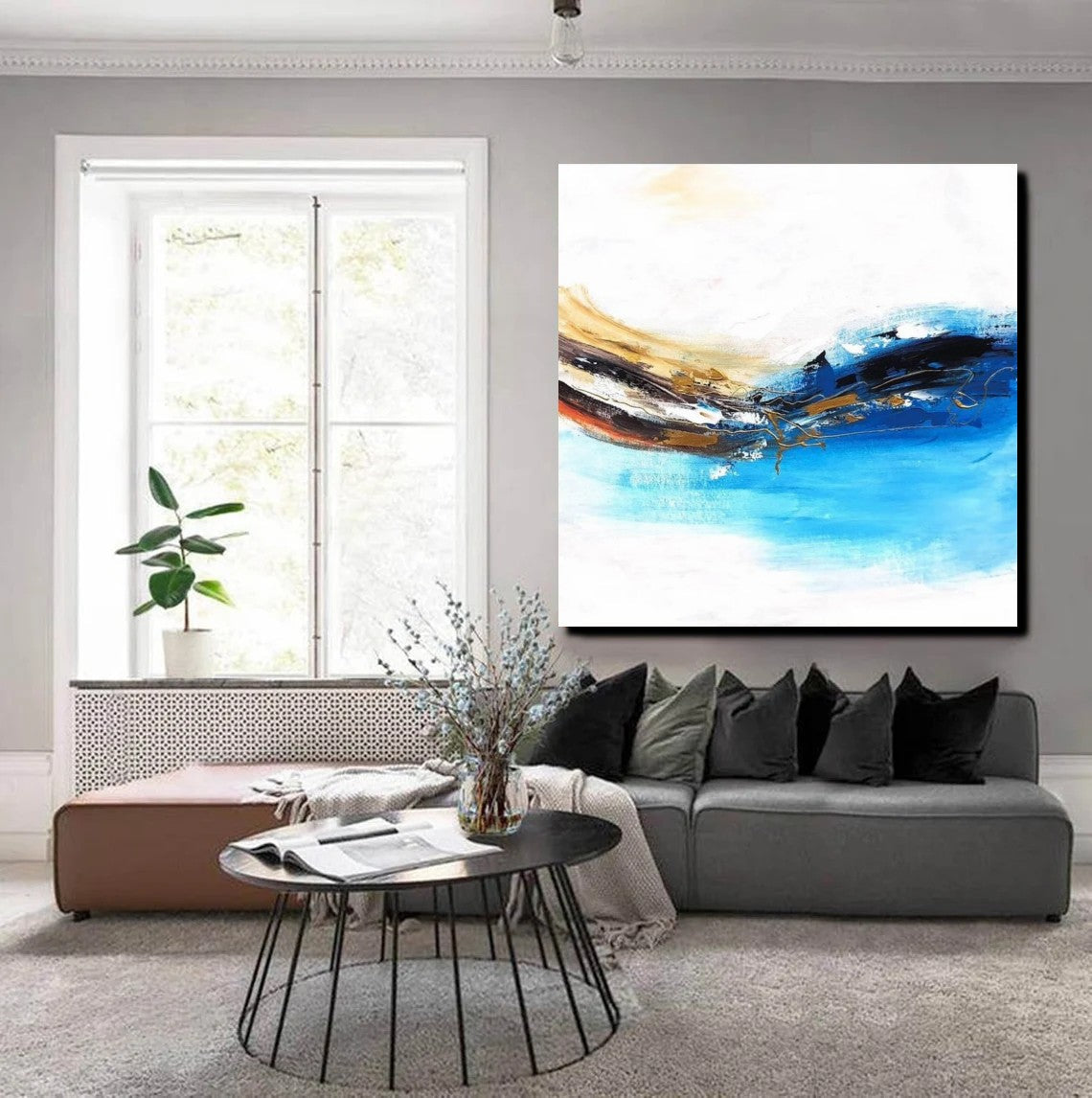 Simple Abstract Paintings, Bedroom Modern Paintings, Modern Contempora ...