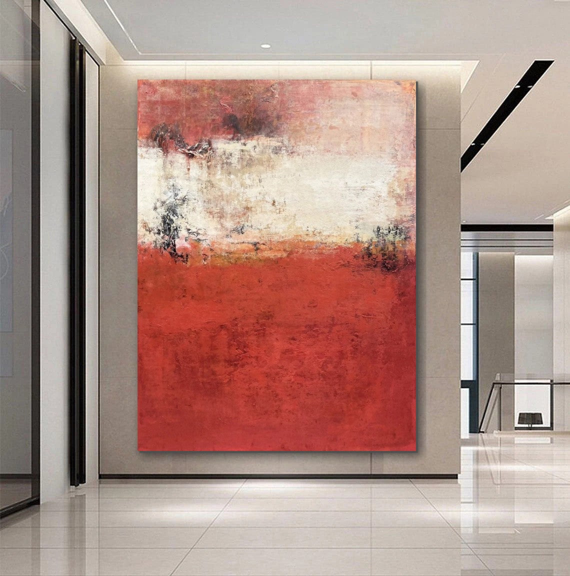 Canvas Painting for Living Room, Huge Contemporary Abstract Artwork, R ...